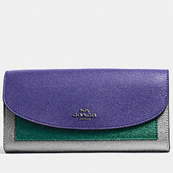 Coach | Bags | Nwt Coach Slim Envelope Wallet In Colorblock Rtp248 ...